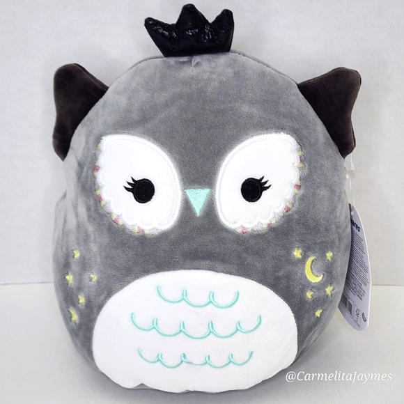 Squishmallows | Toys | Starling Ftm Gray Blue Owl Stars Moon Halloween ...
